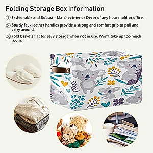 xigua Cute Koala Bears Storage Bin for Toy Storage Basket Dirty Clothes Sundries Office Home Closet Organizer Shelf Cube Box Waterproof Laundry Basket