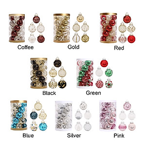 25PCS Christmas Balls Ornaments, Mini Ball Christmas Decorations for Xmas Christmas Tree, Shatterproof Christmas Tree Decorations Hanging Ball Set for Holiday Wedding Party Decoration(#1)