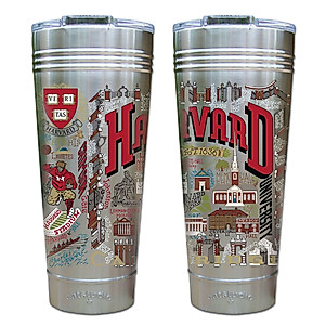 Catstudio Harvard University Collegiate Thermal Tumbler | Triple Wall Insulation With Non Slip Bottom | Great College Travel Cup for Water, Coffee, Tea, or Smoothies
