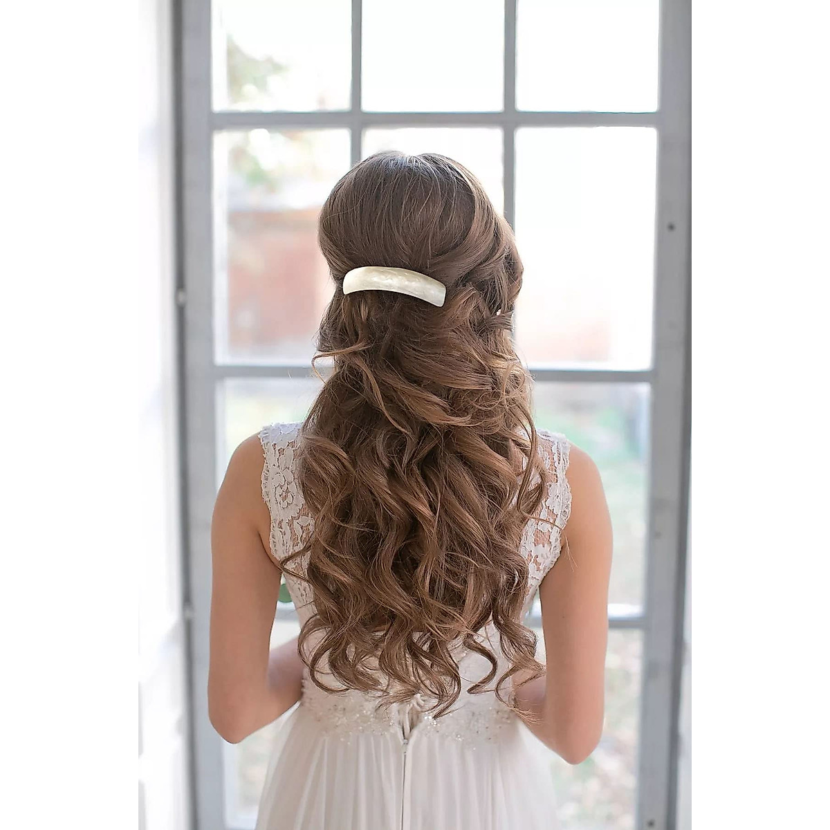 12pcs Retro Acrylic Hair Barrettes Automatic Large Hair Clip Elegant French Design Barrettes for Women Ladies (Retro Color)