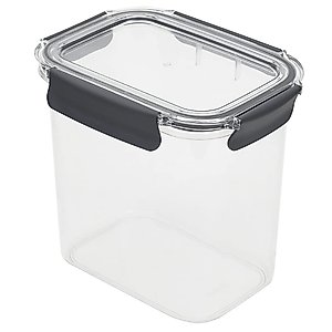 Home Basics Airtight Food Container | Powerful Air Tight Locking System | Rounded Corner | Sturdy Plastic and Silicone | Great for Liquids | Great for Lunches and Leftovers | (100 oz)