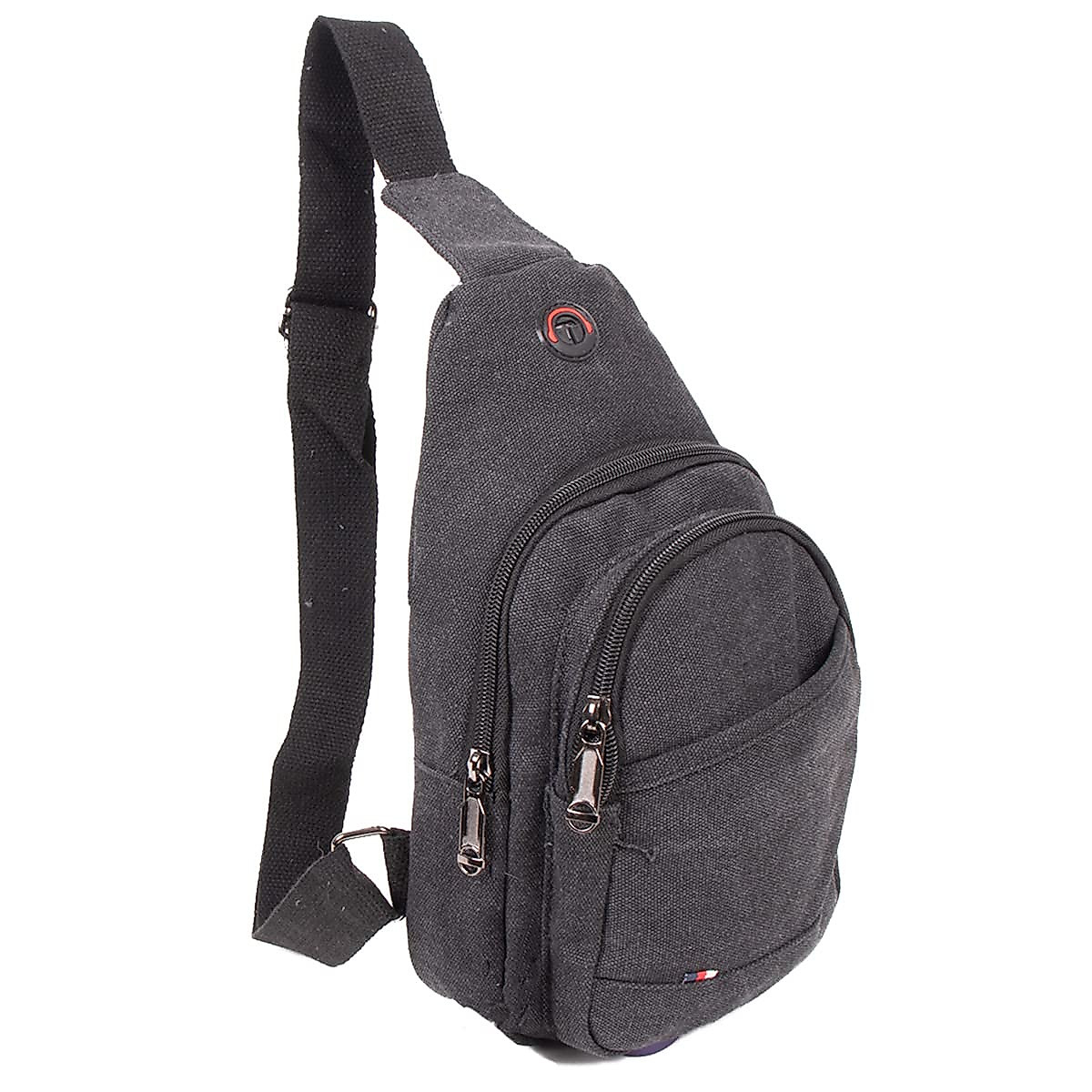 WESTEND Crossbody Canvas Sling Bag Backpack with Adjustable Strap, Charcoal