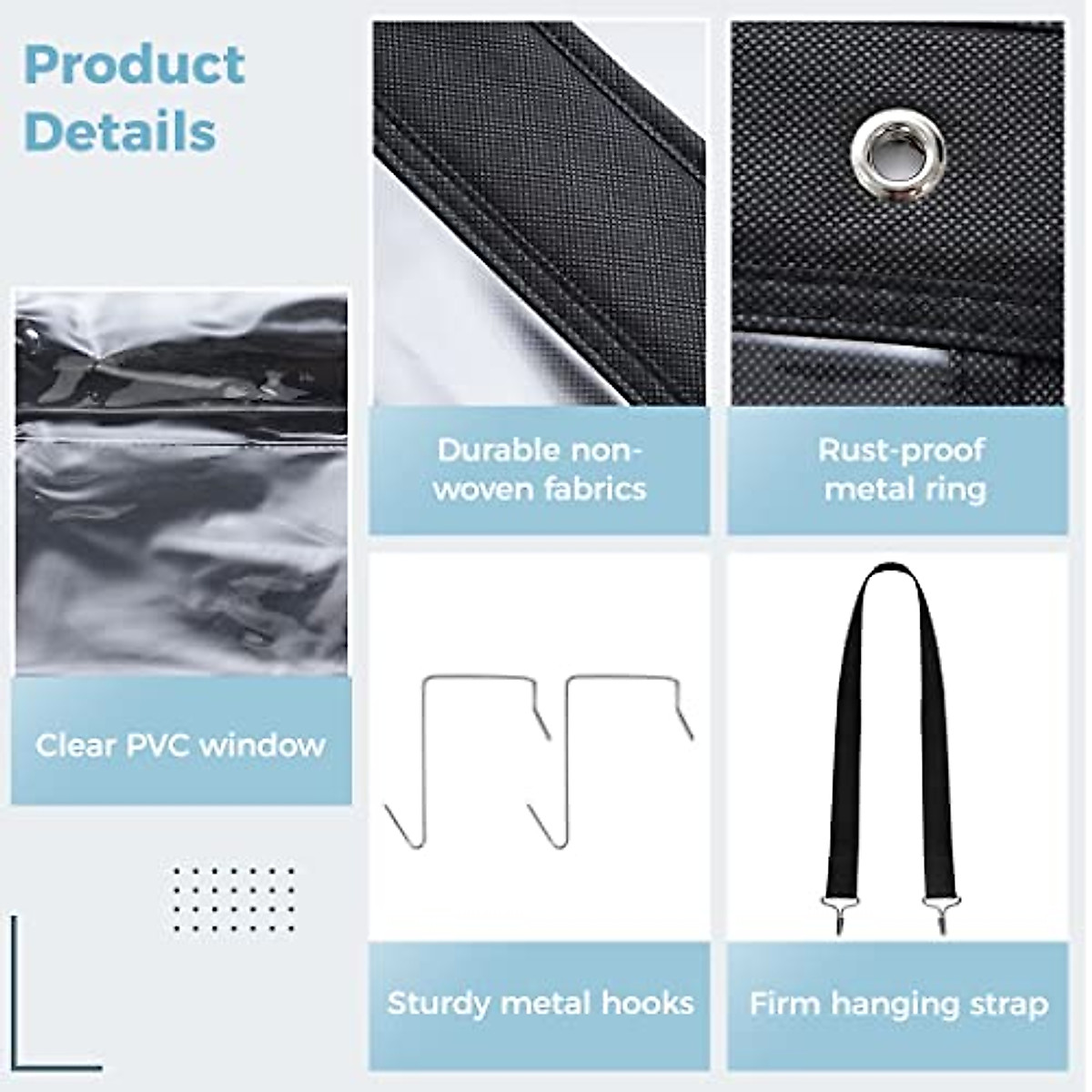 Outgeek Leggings Storage Organizer, Space Saving Clothes Roll Holder with 12 Compartments, Foldable Closet Hanging Storage Bag for Shirts, Pants, Towels, Jean (Black)