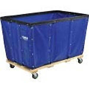 Global Industrial 24 Bushel, Blue Vinyl Basket Bulk Truck, Unassembled