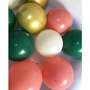 Birthday decorations for Women Girls with Emerald Green Dusty Rose Pink Balloons Rustic Banner and Happy Birthday Floral Cake Topper(Green +Peach)