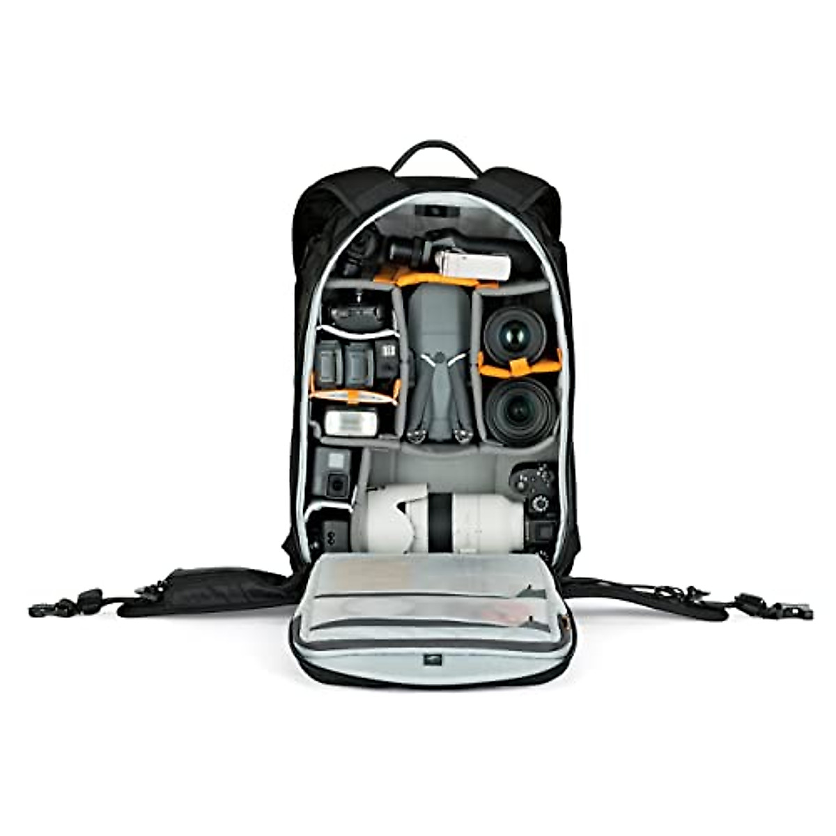 Lowepro ProTactic 450 AW II Black Pro Modular Backpack with All Weather Cover, Camera Bag for Professional Use, for Laptop Up to 15", Backpack for Professional Cameras and Drones, LP37177-GRL, Black