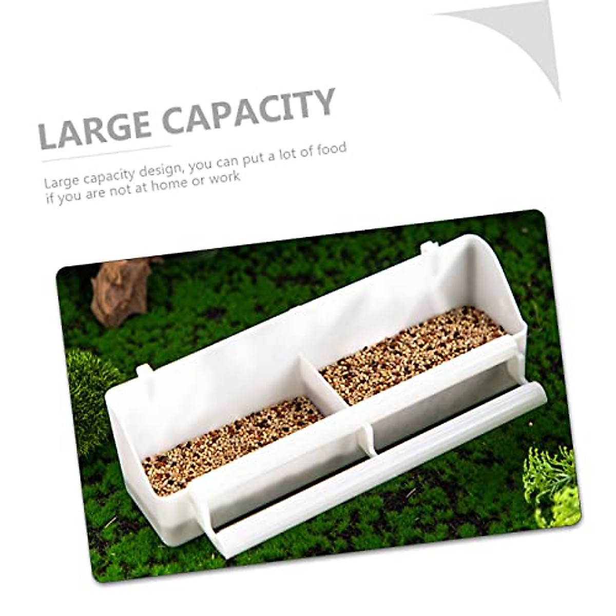 Balacoo 3pcs Cage Fruit Design Holder Girds Parakeet Food Dispenser Trough Double Birdcage Hanging Bird Feeder for Small African Buckle Gray Macaw Cup Parrot White Bowl Canary Water