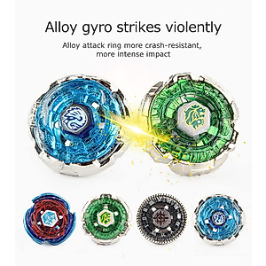 Bey Battling Top Burst Gyro Toy Set, Battling Game Toys, 2 Launchers, 4 Spinning Tops, High Performance Tops with Launcher and Arena for Kids Children Boys Ages 6+