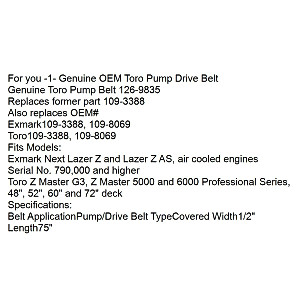 OEM 109-3388 Transmission Drive Belt G3 5000 6000 Series E.P.R.