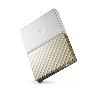 WD 2TB White-Gold My Passport Ultra Portable External Hard Drive - USB 3.0 - WDBFKT0020BGD-WESN