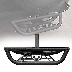 YZONA 2.5 Inch Drop Universal Bumper Hitch Step Trailer for 2 Inch Receiver Compatible with Pickups Trucks Vans SUVs ATVs, with Pin Lock & U-Bolts Stabilize, Tow Guard Protector Rear bar