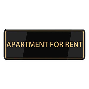 Apartment For Rent Sign For House (With Strong Adhesive Tape), 3" X 9" Premium Durable For Home & Office,Acrylic Signs For Front Door/Wall/Window, Clear And Easy To Read