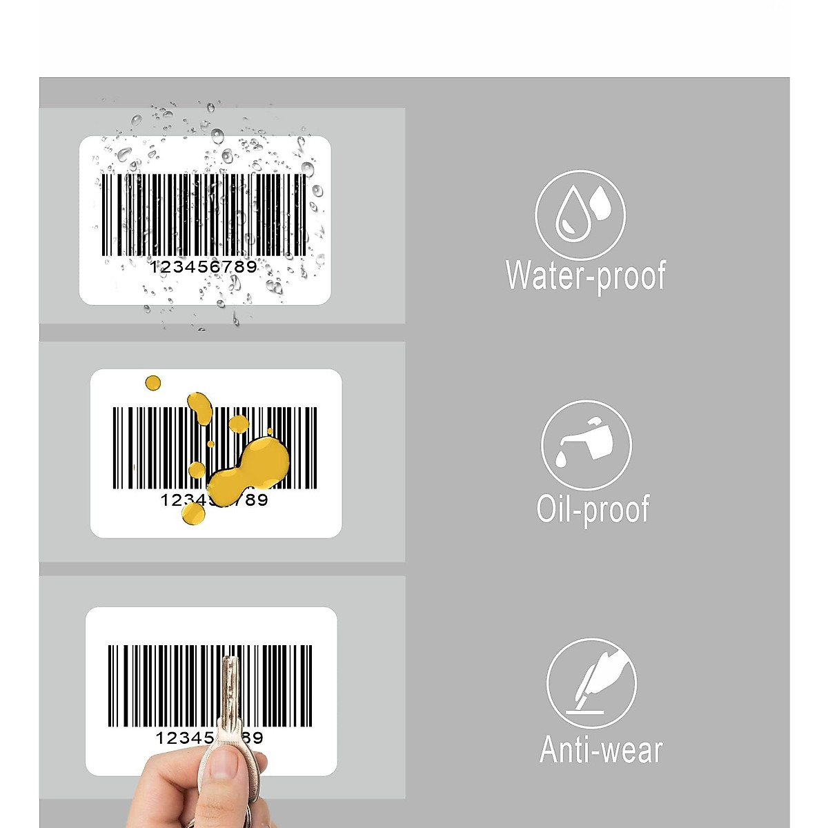 Hybsk 3x2 inch Direct Thermal Labels for Barcodes, Address, Compatible with Rollo Label Printer & Zebra Desktop Printers (3"x2",White)