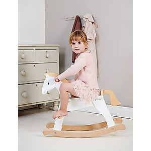 Tender Leaf Toys - Lucky Rocking Horse - Premium Wood Rocking Horse for Imaginative Play - Helps Cognitive and Physical Development in Toddler Boys and Girls - Age 12m+