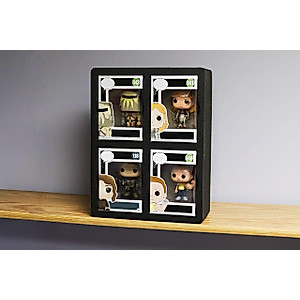 Polar Whale Protective Case Foam Box Organizer for Toy Figurine Collectors Strong Acid Free Compatible with Funko Pop Boxes 10.7 x 14.2 x 4.2 Inches Black Foam 4 Compartments Storage