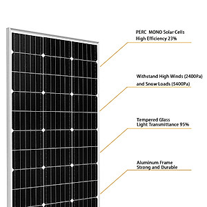 XINPUGUANG 200 Watt Solar Panel Kit PERC Monocrystalline 100W Solar Panel 20A Charge Controller Extension Cable for 12V Off-Grid System Rvs Boat Cabin Trailer Trailer (200W Solar Kit)