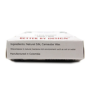 RADIUS Natural Unscented Silk Dental Floss 33 Yards Compostable Non-Toxic Oral Care & Designed to Help Fight Plaque Clear - Pack of 3