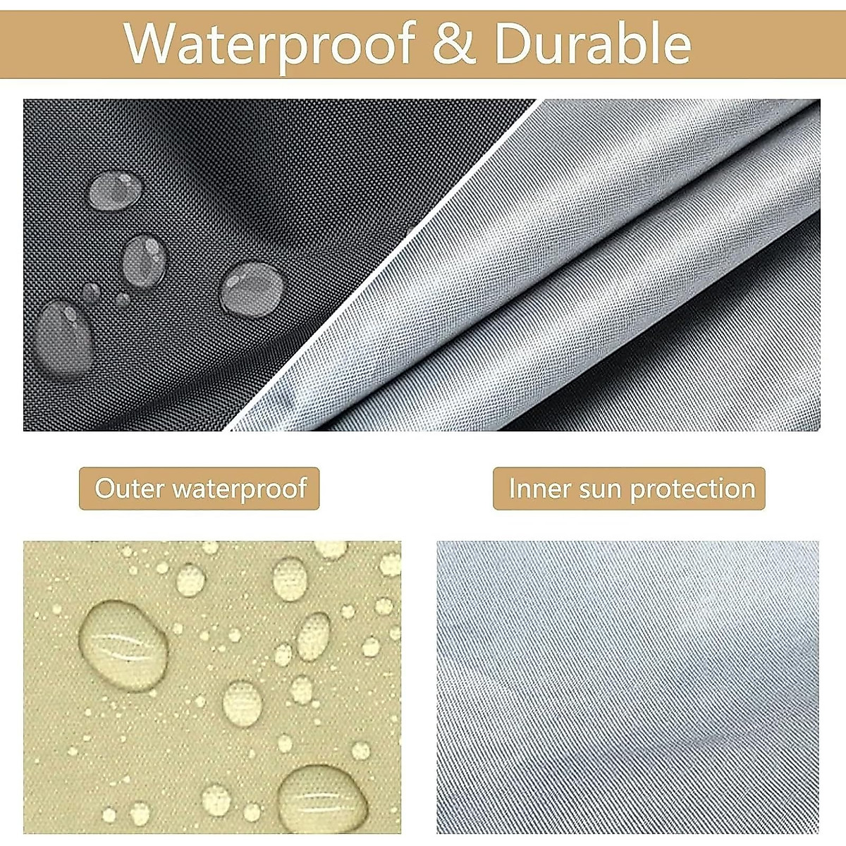 PLUSLEYSC Seat Patio Swing Seat Cover, Waterproof Thickened 900D 2/3 Seat Chair Bench Replacement, General Heavy Duty Swing Seat Cover