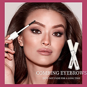 PASNOWFU Clear Eyebrow Setting Gel, 2 PCS Brow Fix Gel, Waterproof And Sweat-Proof Eyebrow Repair Liquid Brows Styling Beauty Salon Home Use Makeup