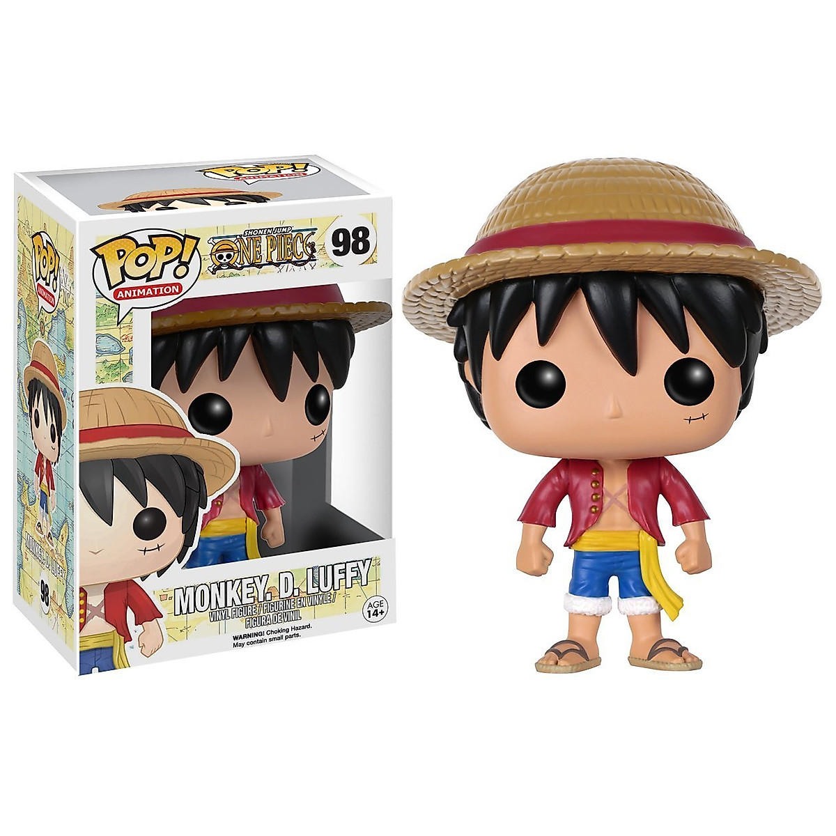 Funko POP One Piece - Monkey D. Luffy Pop! Vinyl Figure (Bundled with Compatible Pop Box Protector Case) Multicolor 3.75 inches
