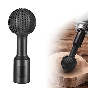 Sphere Rotary Burr with 5/8-11 Threads for 4 1/2 and 5 Inch Angle Grinder, Ball Gouge Angle Grinder Attachments for Woodworking Grinding Polishing Carving