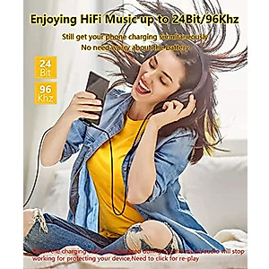 USB C to 3.5mm Headphone and Charger Adapter, 2 in 1 USB C to 3.5mm Headphone Jack Adapter Hi-Res DAC and Fast Charging Dongle Cord Compatible with Google Pixel 5 4 3 XL, Galaxy S22 S22+ S21, Note 20