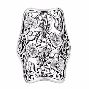 AeraVida Vintage Vine Filigree 925 Sterling Silver Thumb Ring | Antique Statement Ring | 27x29mm (8)