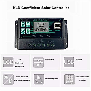 Fauge 200W Watt Solar Panel Kit 12Volt Battery Charge Controller for Rv Caravan Boat -With 50A Controller