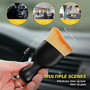 Ouzorp Car Interior Dust Brush, Car Detailing Brush, Soft Bristles Detailing Brush Dusting Tool for Automotive Dashboard, Air Conditioner Vents, Leather, Computer,Scratch Free