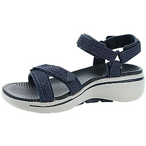 Skechers Performance Go Walk Arch FitCruise Around Womens Sandal 6 CD US Navy