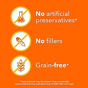 IAMS Perfect Portions Healthy Adult Wet Cat Food with Chicken and Tuna Recipe Variety Pack, Easy Peel Twin-Pack Trays, Pack of 24 (48 Total Servings)