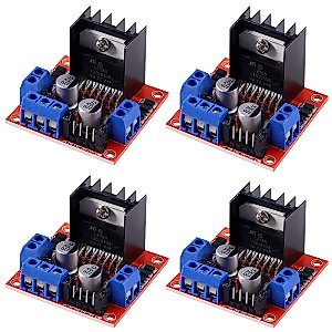 AOICRIE 4PCS L298N Motor Drive Controller Board Module Dual H Bridge DC Stepper for Arduino