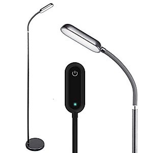 LIGHTACCENTS Lumos Cordless LED Floor Lamp Rechargeable Battery Operated Portable Dimmable Reading Light - Adjustable LED Light - Floor Lamp for Bedrooms- LED Light