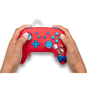 PowerA Enhanced Wired Controller for Nintendo Switch - Woo-hoo! Mario, Gamepad, game controller, wired controller, officially licensed