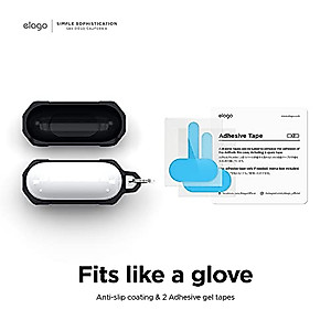 elago Solid Armor Case Compatible with AirPods 3rd Generation Case - Compatible with AirPods 3 Case Cover, Shock Absorbing Design, Durable TPU, Supports Wireless Charging, Full Body Protection (Black)