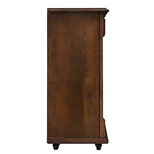 SLEE Large Room Electric Quartz Infrared Fireplace Heater Deluxe Mantel Oak/Walnut(Brown)