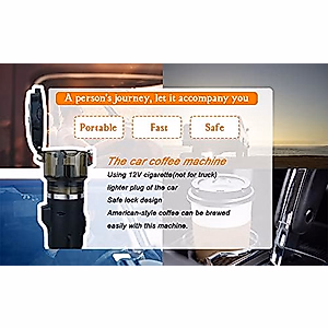 PAPA LONG Portable Single Serve Car Coffee Maker Brewer for Kcups Pod