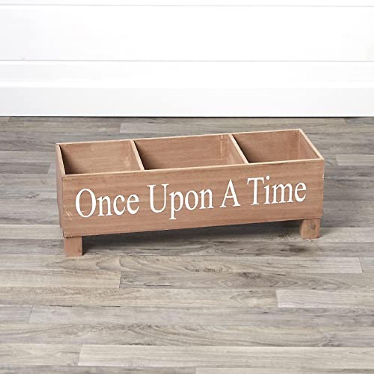 The Lakeside Collection Children's Storage - 3 Bin Toy Storage for Nursery or Bedroom - Brown