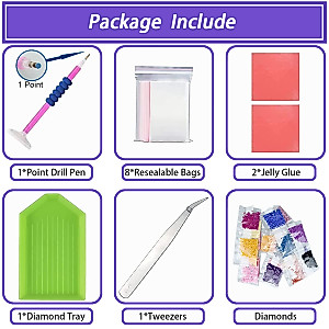 DIY 5D Diamond Painting by Number Kits, Crystal Rhinestone Diamond Embroidery Paintings Pictures Arts Craft for Home Wall Decor (Castle, 12x16inch)