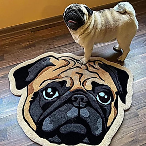 mxn Custom Pet Portrait Rug,Custom Rug Design Personalized Pet Shaped Rug Handmade Custom Blanket Rug Animals,Dog,Cat,with Picture,Personalized Pet Memorial Gifts (65 * 80cm)