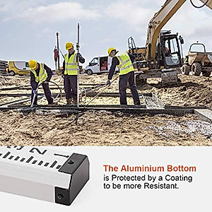 Huepar 16 - Foot Aluminium Grade Rod -8ths 5 Sections Telescopic with Bubble Level - Waterproof Soft Carrying Bag Included GR5