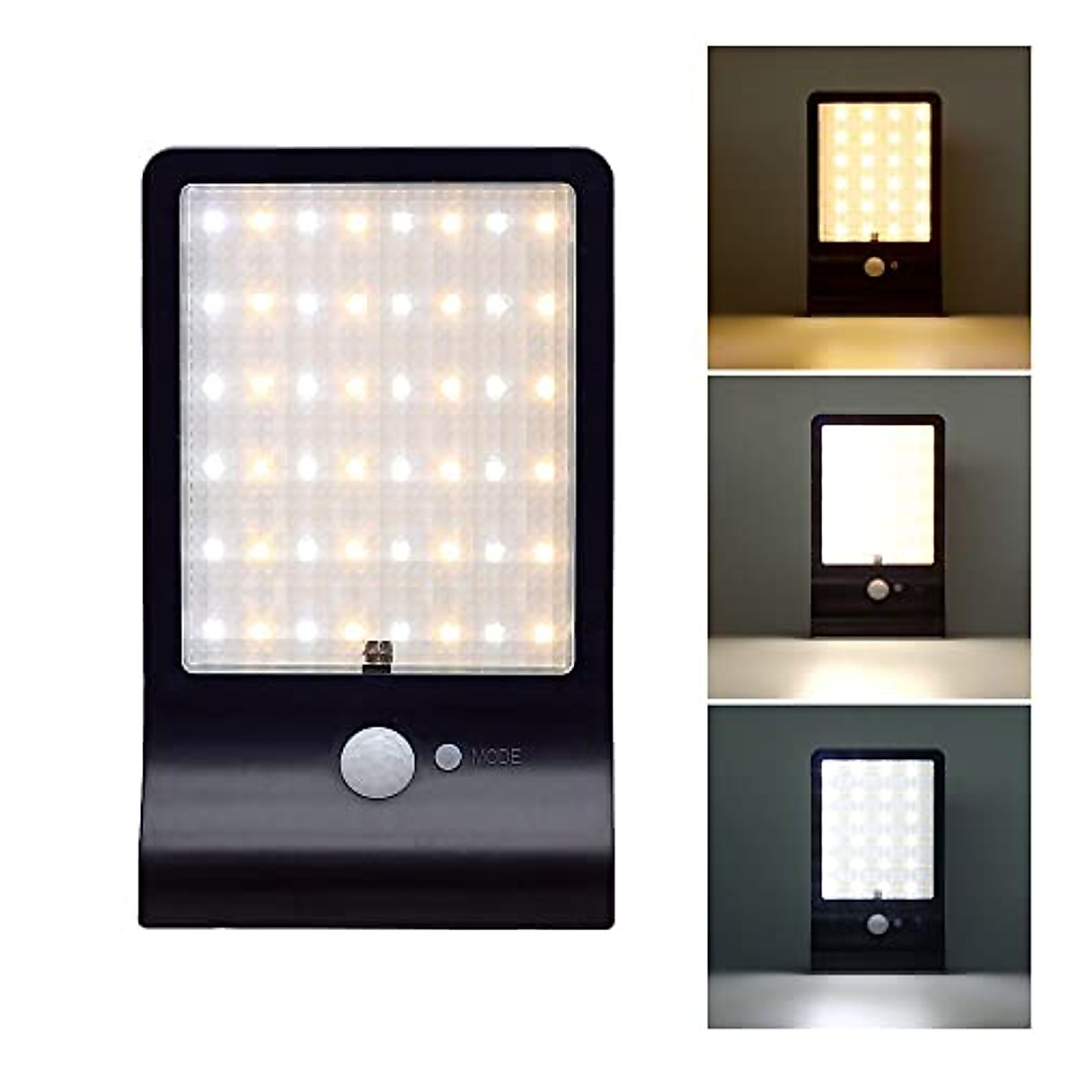 ZeZhen LED Light Bulbs 2pcs Upgraded 48leds Solar Light PIR Motion Sensor with Controller Waterproof IP65 LED Solar Lamp for Outdoor Garden Wall Street LED Light Bulb (Color : C8)