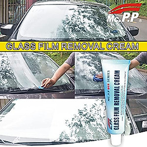 2PCS Car Glass Oil Film Cleaner, Glass Film Removal Cream, Car Windshield Oil Film Cleaner,Glass Oil Film Remover with Sponge