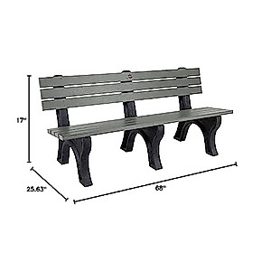 Sequoia Professional Aurora Park Bench, 6 ft, Coastal Teak