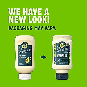 Sir Kensington's Mayonnaise Avocado Oil Mayo 2 Count Keto Diet & Paleo Diet Certified Gluten Free & Non-GMO Project Verified Condiment 12 oz