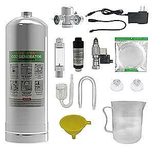 MagTool 4L Aquarium CO2 Generator System Carbon Dioxide Reactor Kit with Regulator and Needle Valve (4L with Solenoid)