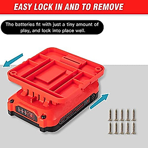 Battery Holder for Craftsman V20 20V Battery Wall Mount Battery Storage for Work Van, Shelf, Toolbox -5 Pack