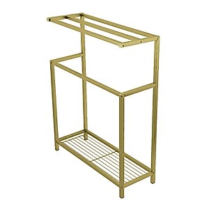 Kingston Brass Edenscape Freestanding Towel Rack Brushed Brass Brushed