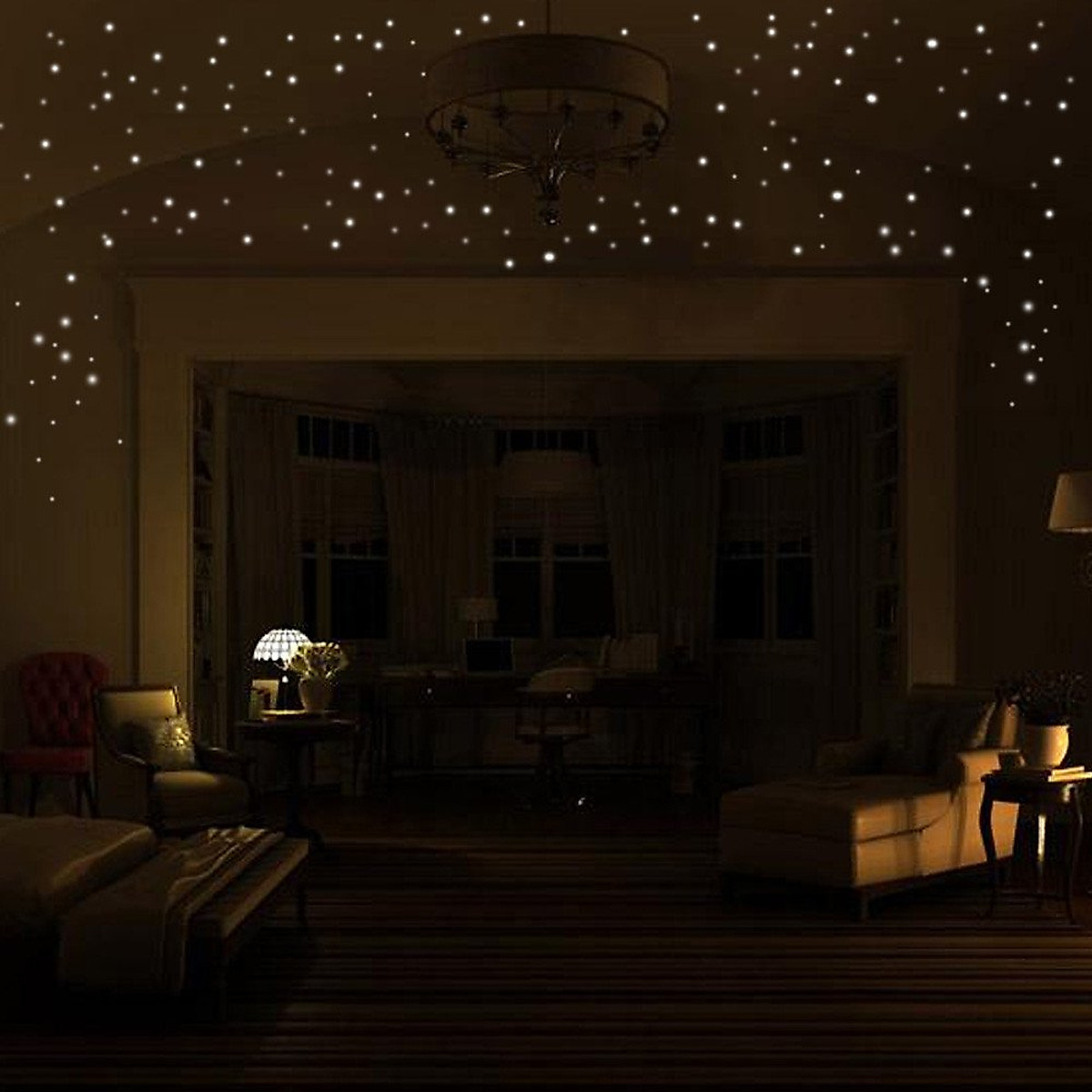 Keepfit 2 Pack Glow in The Dark Star Wall Stickers 407 Pcs Round Dot Luminous Kids Room Decor