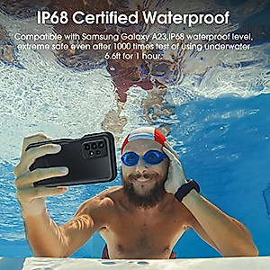 Samsung Galaxy A23 5G Waterproof Rugged Case - Built-in Screen Protector, Dustproof, Shockproof, Heavy Duty Protection (Black)